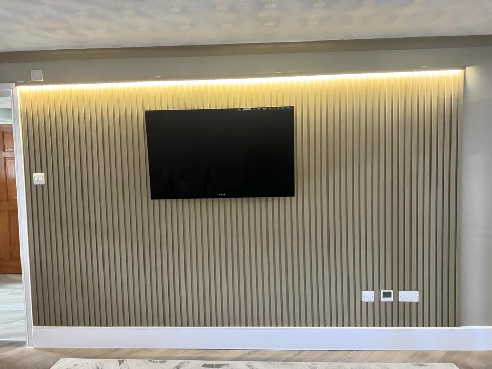 MDF Feature Wall Slat Panelling Strips 1.2m (4ft)