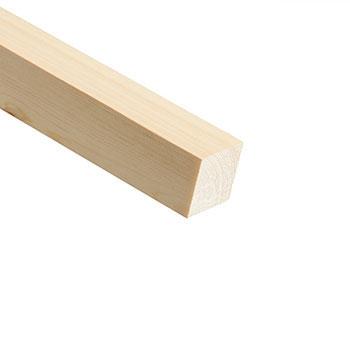 (W) 25mm x (D) 25mm - 1 inch x 1 inch - Pine Stripwood - Planed Timber