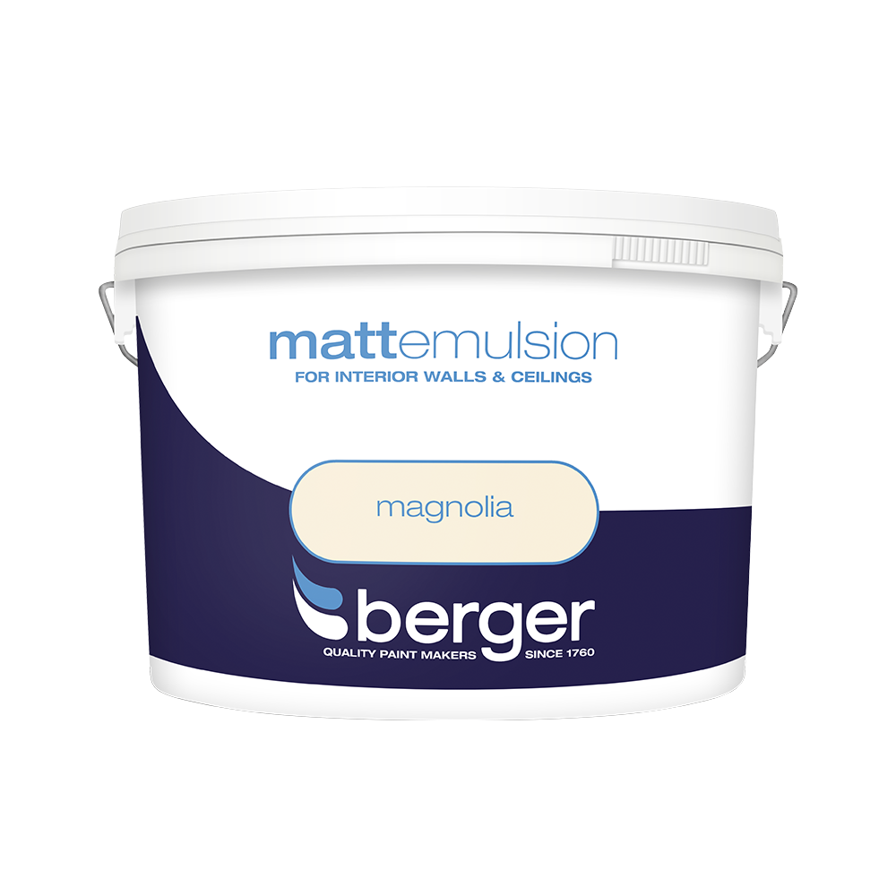 Berger - Matt Emulsion - 7.5 Litre - Pure Brilliant White & Magnolia