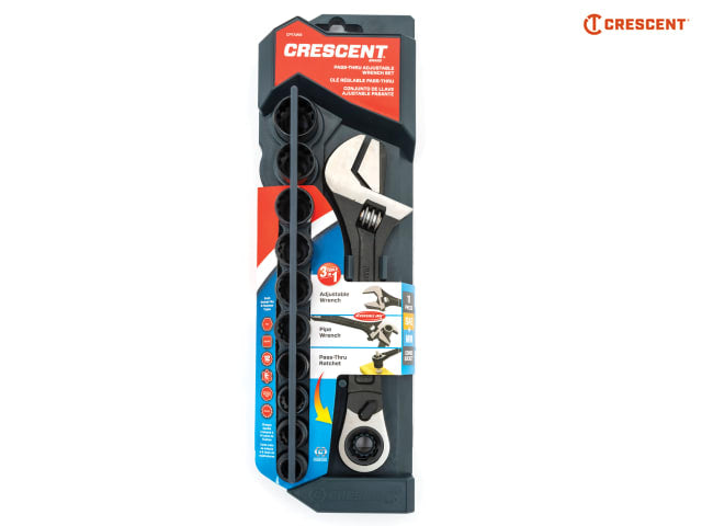 Crescent X6™ Pass-Thru™ Adjustable Wrench Set - 11 Piece
